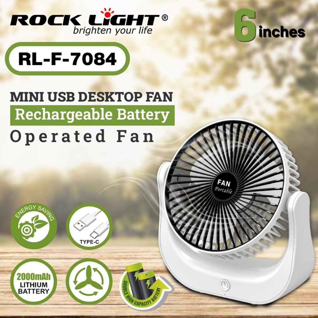 RL-F-7084 | Rock Light Mini USB Desktop Fan
