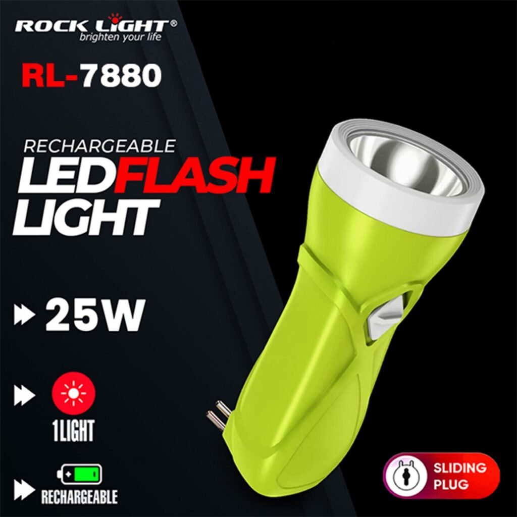 High Power LED Torch Light – USB Rechargeable Flashlight for Night Use