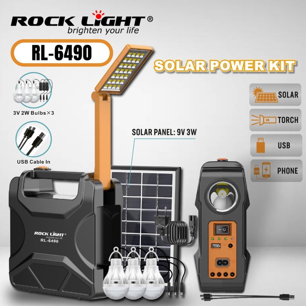 Buy Solar Torch Kit with Rechargeable Battery & USB Charging | Rocklight